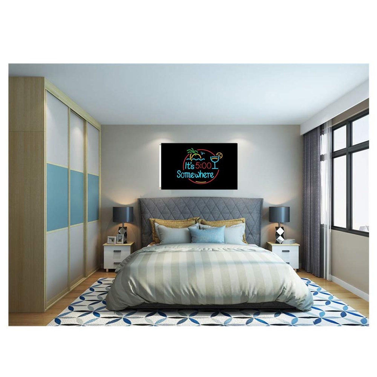 It's 5 O'clock Somewhere Flag Novelty Party Flag 3x5 | Etsy