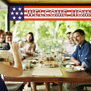 Welcome Home Banner Deployment Returning Back Military - Etsy