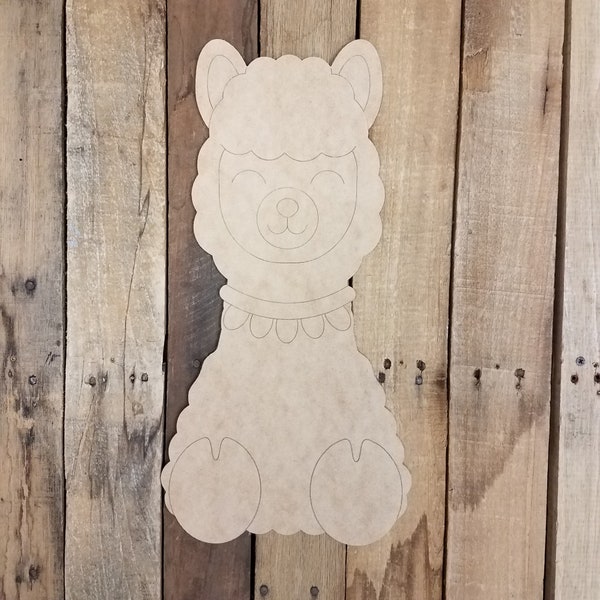 Llama Wood Cutout - Etsy