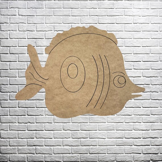 BAC Home Buy Our Fish With Mohawk Fin Wooden Craft Cutout - Etsy