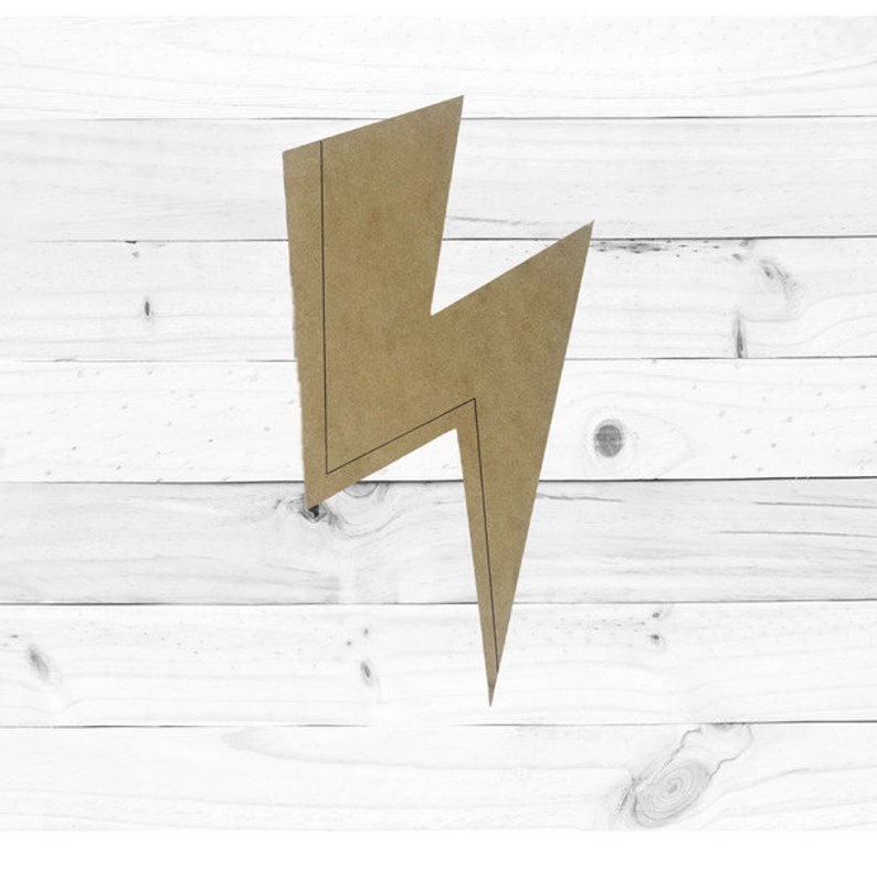 Lightning Strike 90's Shapes Unfinished Wood Cutout - Etsy