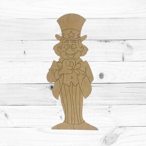 Uncle Sam, Patriotic Shape, MDF Wooden Craft, Unfinished Craft BAC - Etsy