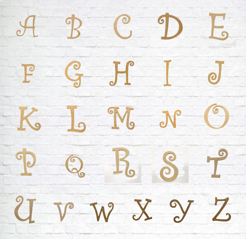 Unfinished Wooden Curlz Letter Buy This Wooden Super Fun - Etsy