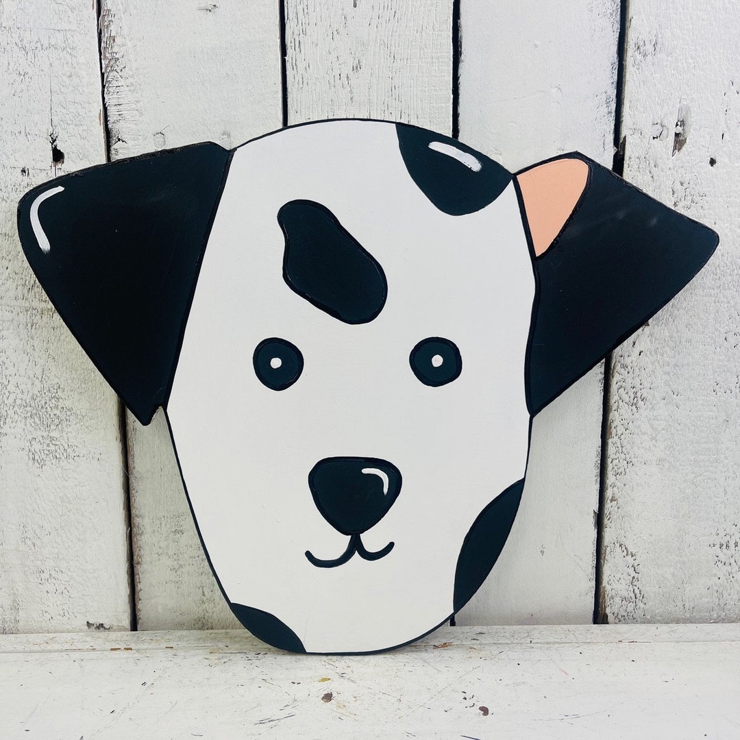 Dalmatian Head Silhouette, Dog Shape, Unfinished Cutout, Wooden Shape ...