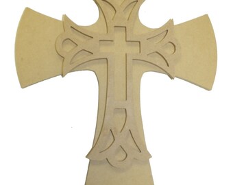 Unfinished Wooden Stacked Sets Layered Crosses Paintable 16inch 5, DIY ...