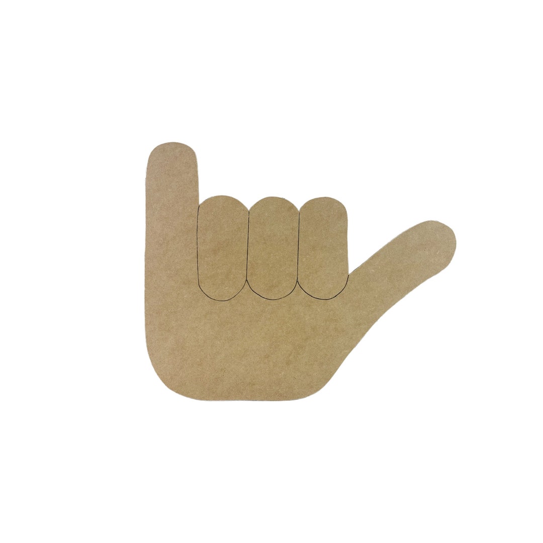 Shaka, Kids Shape Unfinished Wood Cutout, Paint by Line, BAC - Etsy