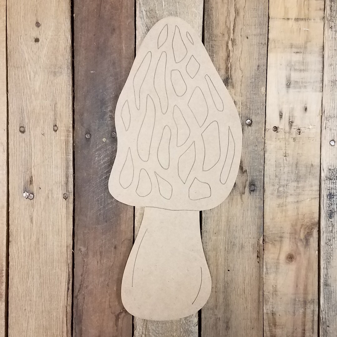 Morel Mushroom Cutout, Unfinished Wall Art, DIY Paintable, Wood Cutout ...