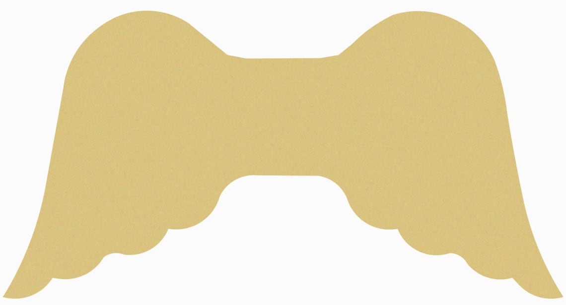 Angel Wings Unfinished Wooden Craft Shape, Connected Wings Plaque, DIY ...