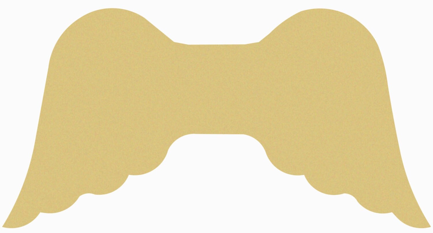 Angel Wings Unfinished Wooden Craft Shape, Connected Wings Plaque, DIY ...