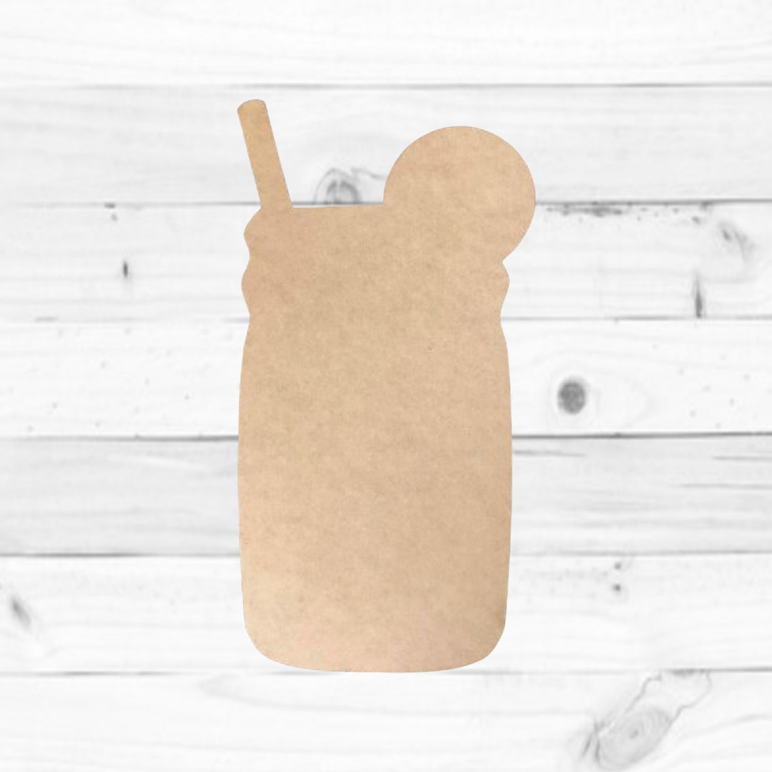 Unfinished Wooden Mason Jar Shape, Paintable Wooden Craft, Mason Jar ...