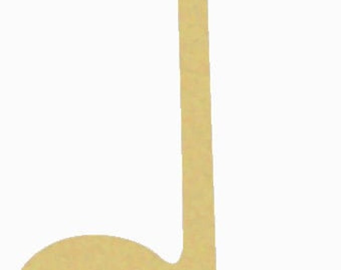 QUARTER NOTE Unfinished Wooden Craft Shape, Do It Yourself, Classical ...