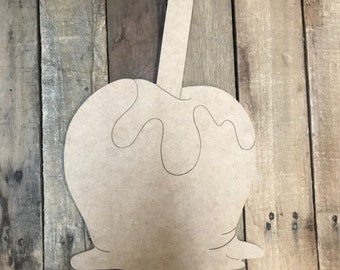 Caramel Candy Apple Cutout Guide Lines, Delicious Gourmet Artisan Apple ...