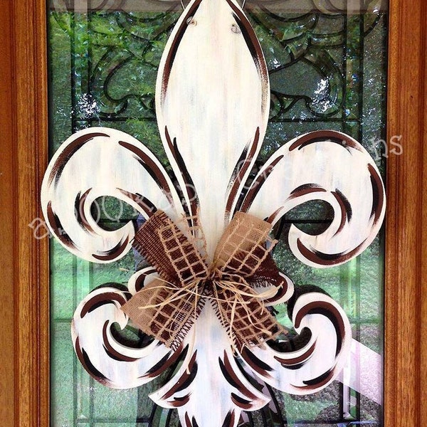 Wood Fleur De Lis Wall Decor - Etsy