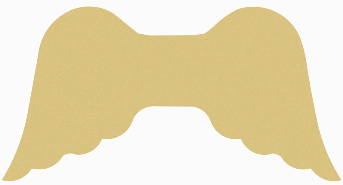 Wing Plaque, Craft, Wooden Unfinished, Shape, Paintable, Connected ...