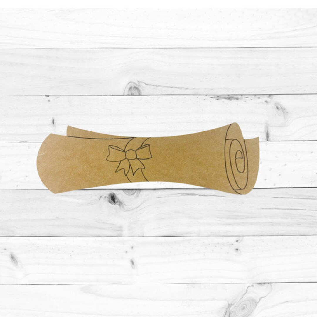 Scroll, Paint by Line MDF Wooden Craft, Unfinished Craft, DIY Craft Art ...