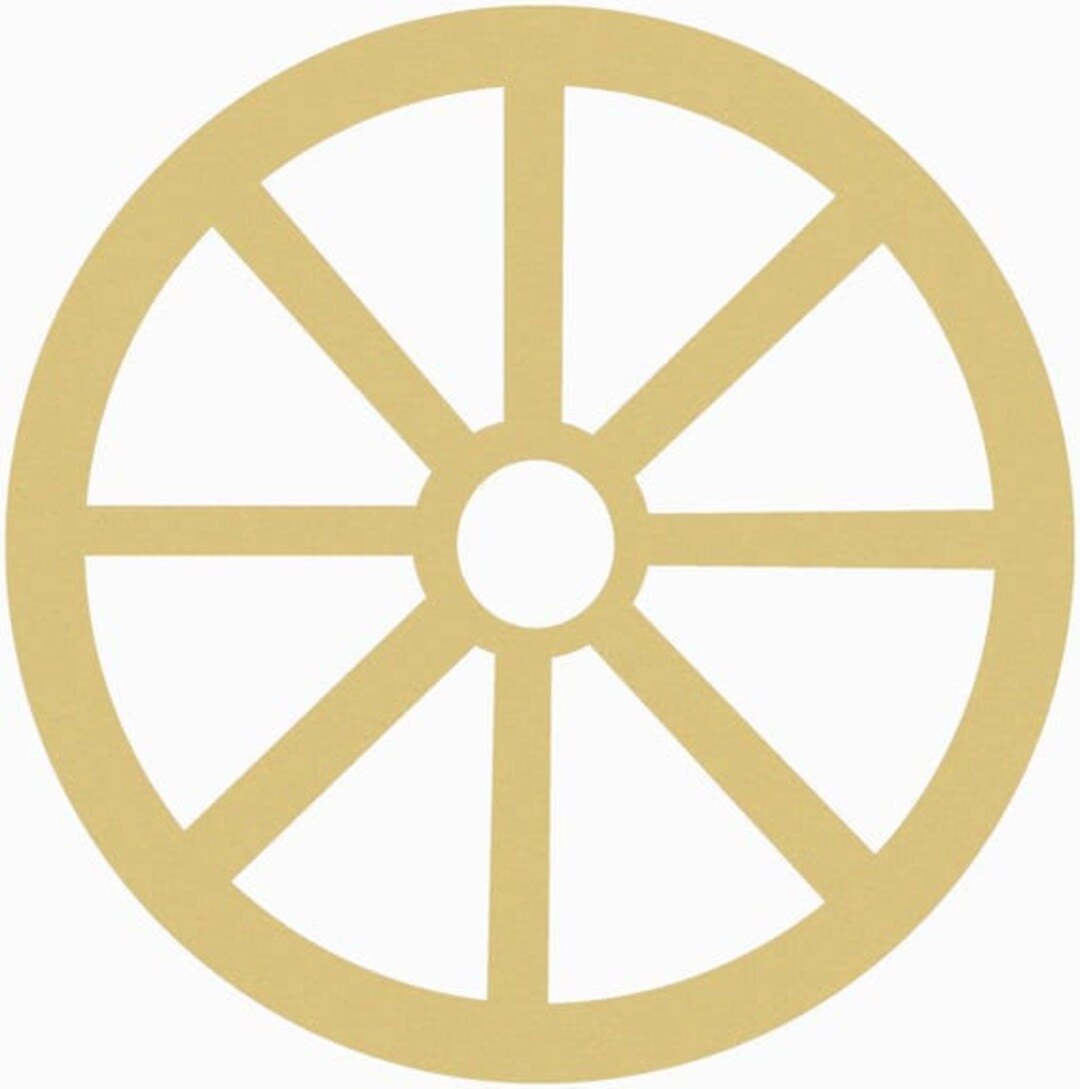 Wagon Wheel Western Art Craft Wooden Unfinished, Large Shape ...