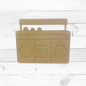 Boombox, 90's Shape MDF Wooden Craft, Unfinished Craft, BAC - Etsy