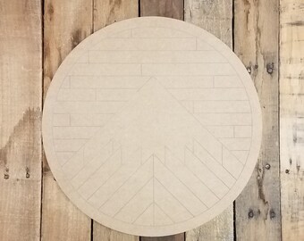 Wood Rectangle Geometric Pattern, Unfinished Wall Art, DIY Paintable ...