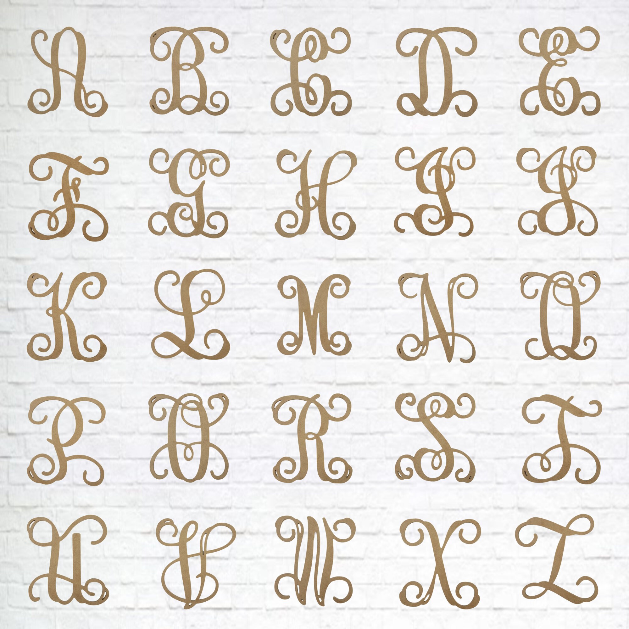 Unfinished Wooden Vine Letter Paintable Letter Buy This - Etsy