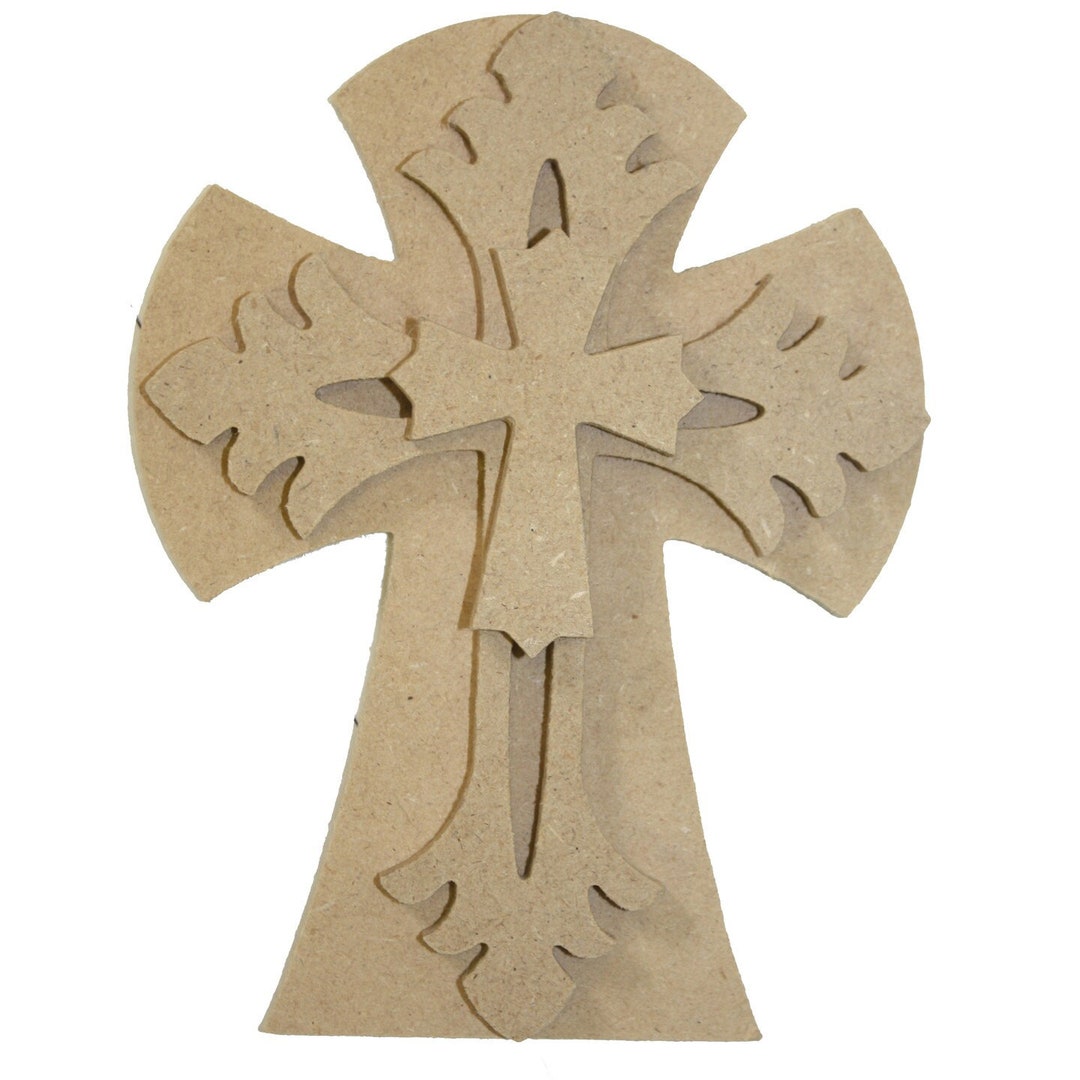 Unfinished Layered Stackable Set Cross Paintable Cutouts 9.5''ST4, DIY ...