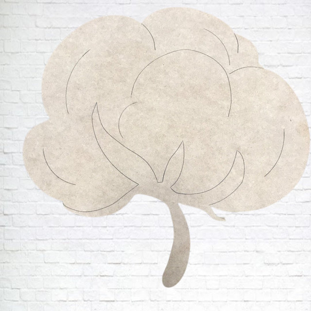 Cotton Boll Unfinished Wooden Shape Paint by Line, Buy This Cotton Boll ...