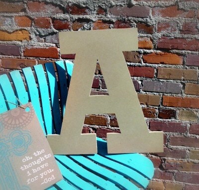 Rockwell Unfinished Wooden Alphabet Letter Large, Wood Wall Decor ...