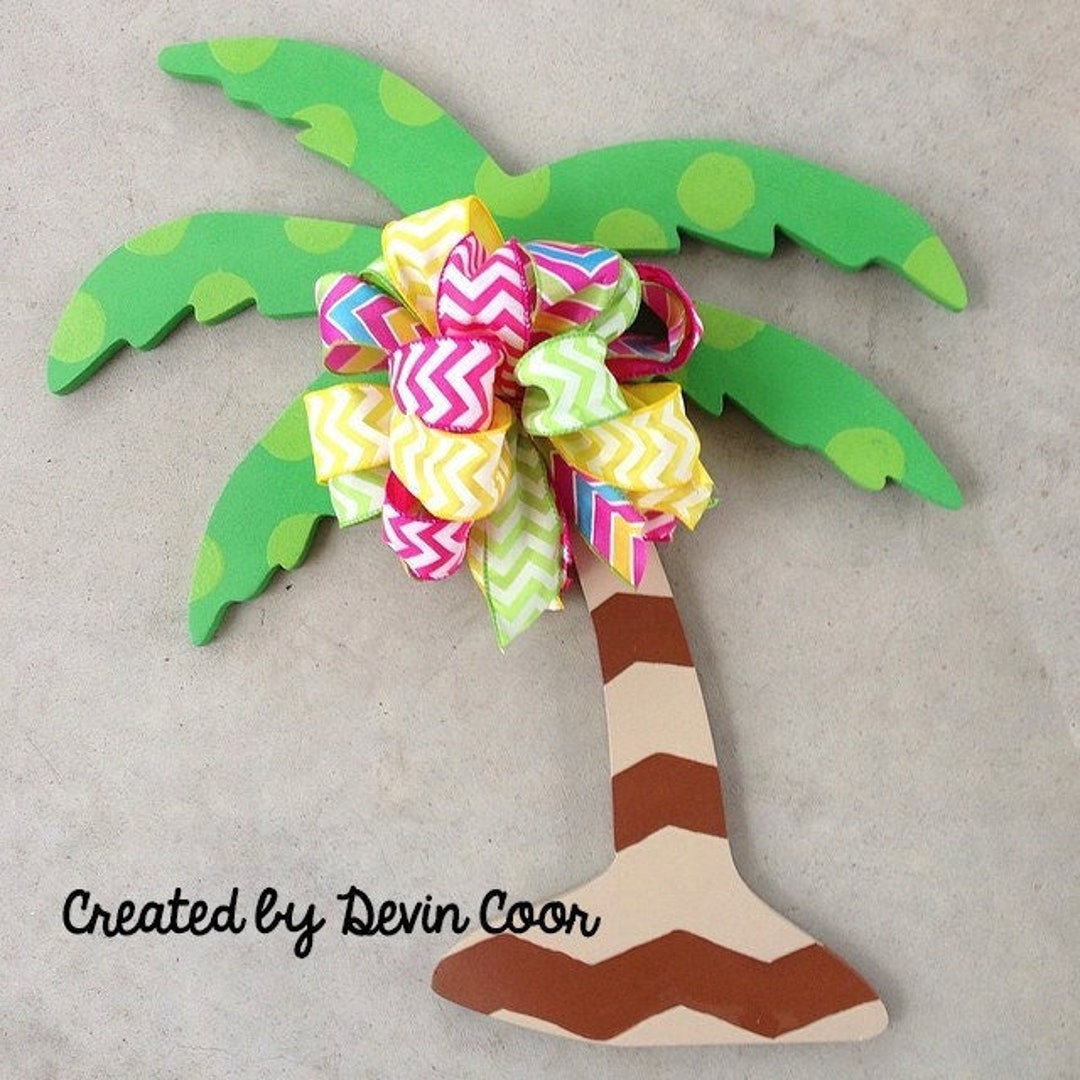 Wooden Palm Tree Cutout, Unfinished Wood Palm Tree Shape, Wood Palm ...