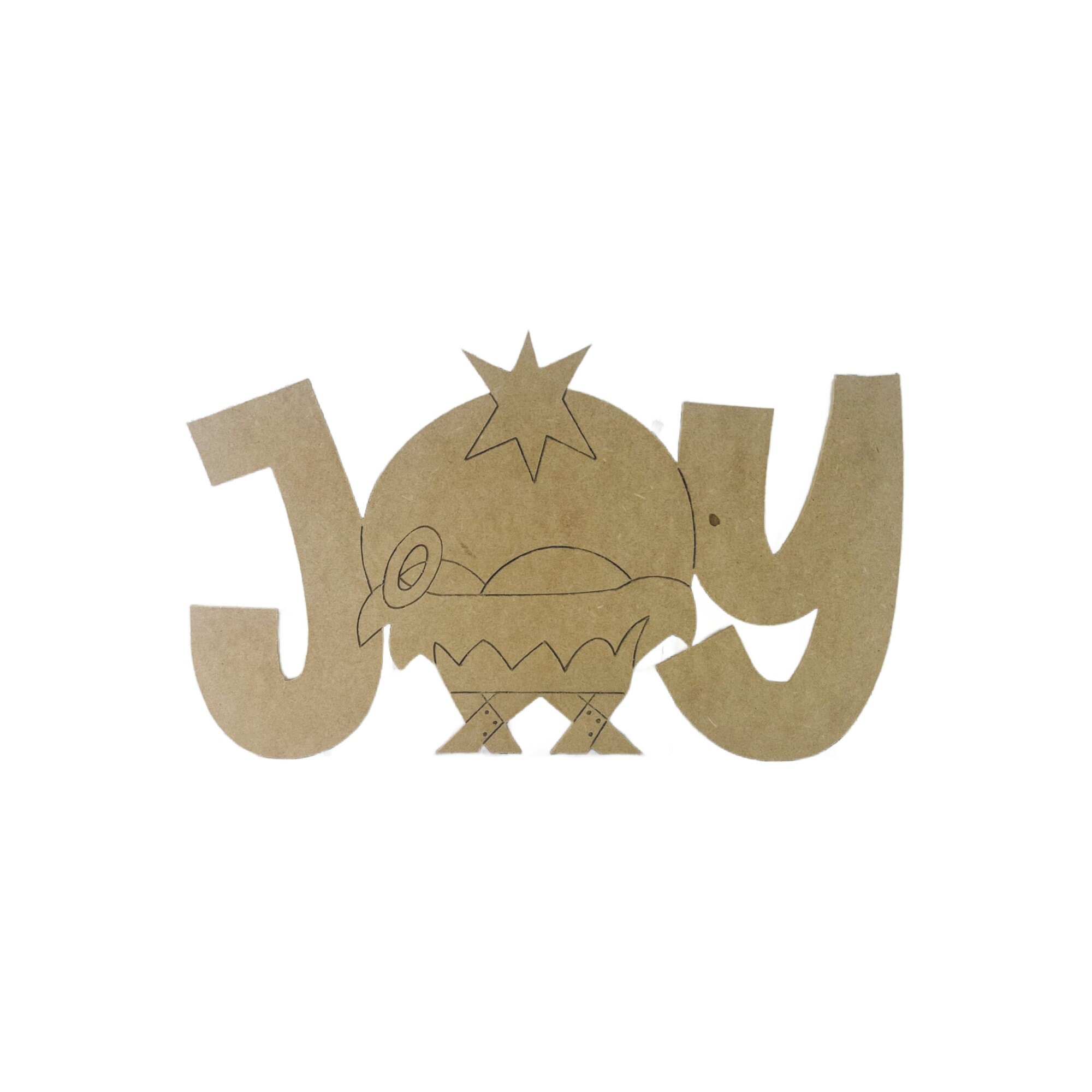 Nativity joy, Christmas Shape, Wood Cutout, Shape, Paint by Line - Etsy