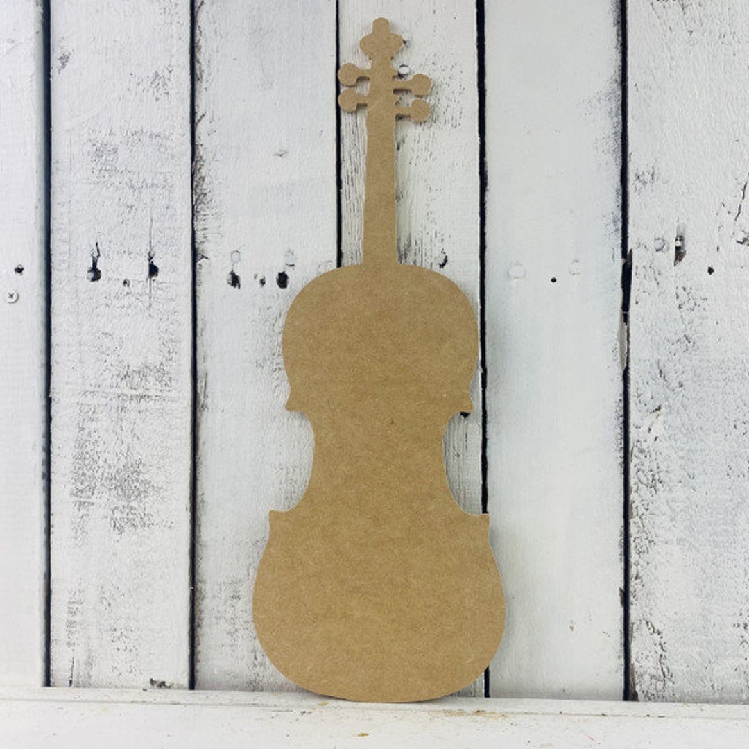 Fiddle, MDF Unfinished Wooden Craft, BAC - Etsy