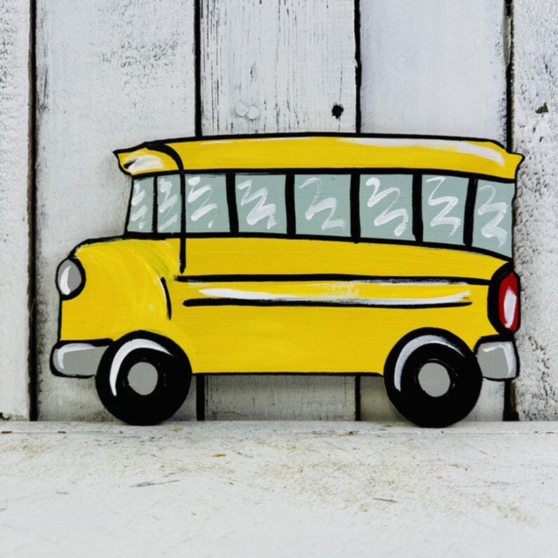 School Bus, School Shape, MDF Wooden Craft, Unfinished Craft, BAC - Etsy