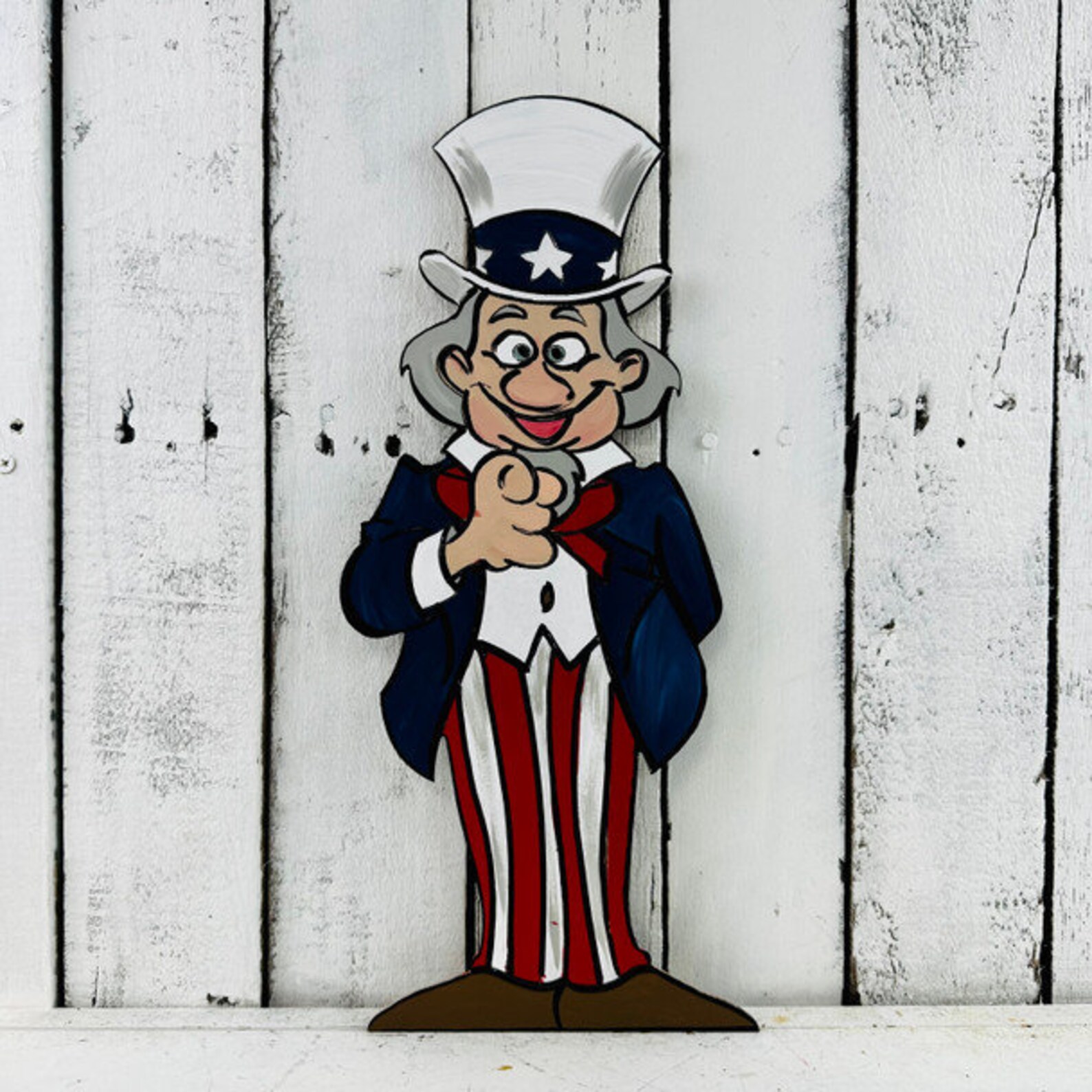 Uncle Sam, Patriotic Shape, MDF Wooden Craft, Unfinished Craft BAC - Etsy