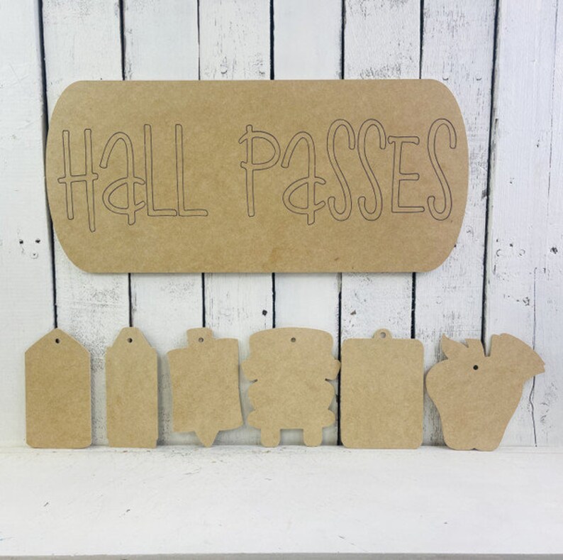 Hall Pass Sign, Teacher Shapes, Paint by Line, BAC - Etsy