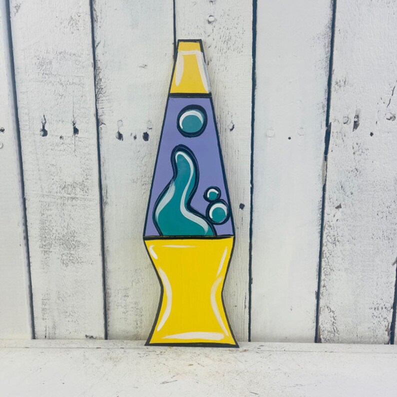 Lava Lamp, 90's Shapes, Unfinished Wood Cutout, Paint by Line, BAC - Etsy