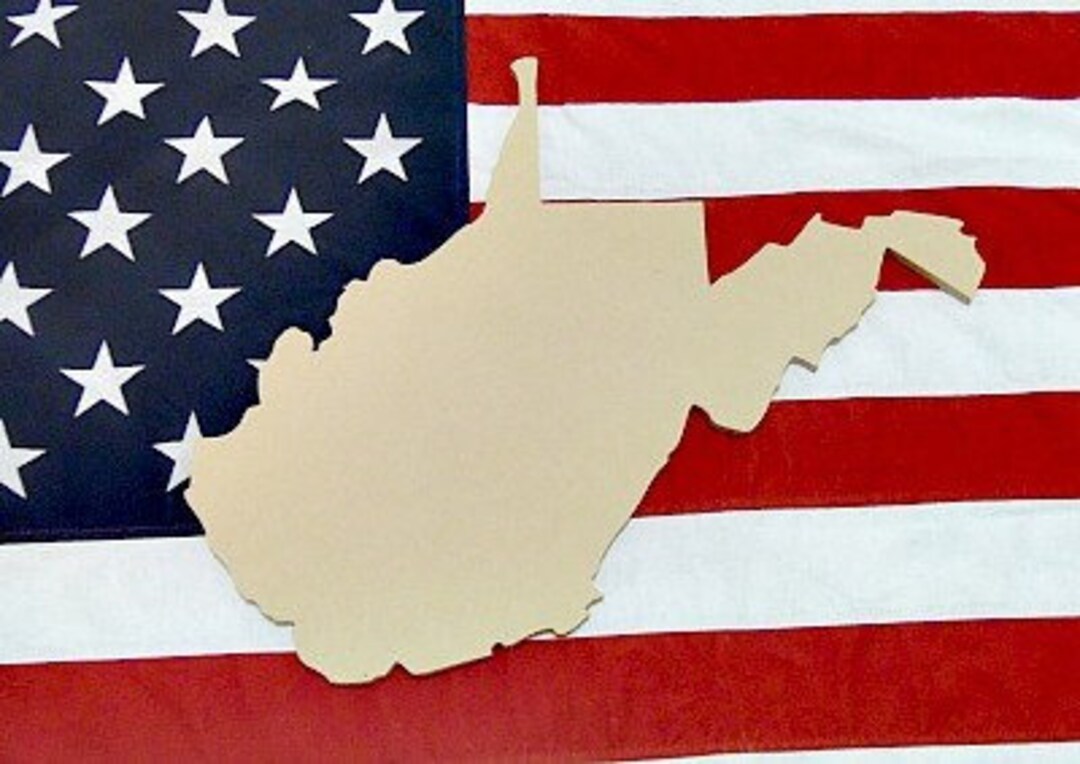 West Virginia Unfinished Wooden State Craft Decorable Shape, Any State ...