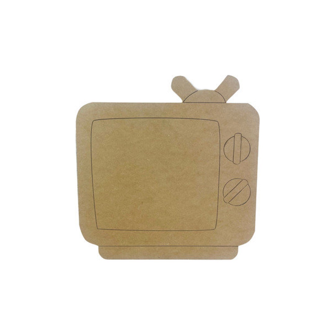 Television, 90's Shapes, MDF Wooden Craft, Unfinished Craft, BAC - Etsy