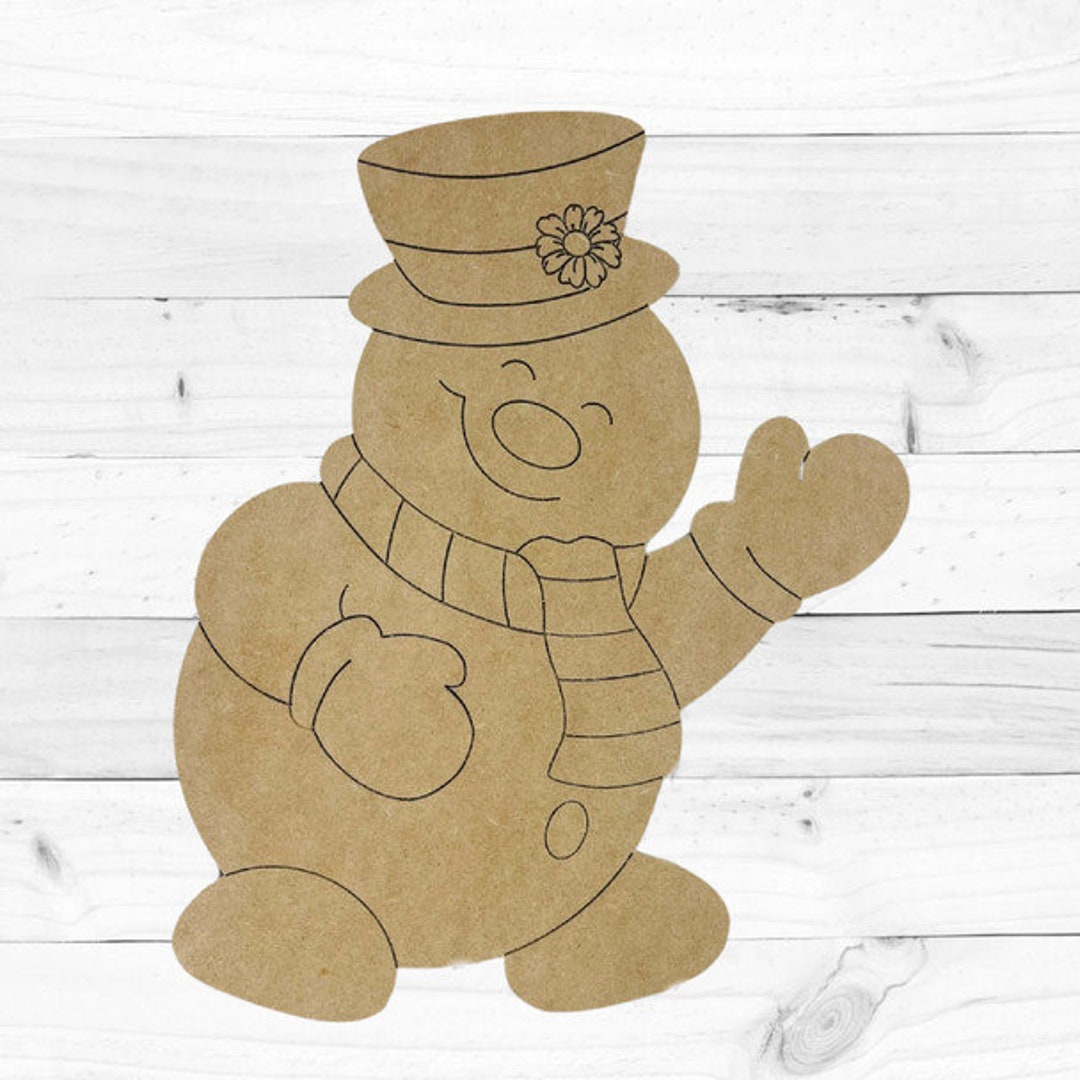 Snow Lady, Paint by Line MDF Wooden Craft, Unfinished Craft, DIY Craft ...