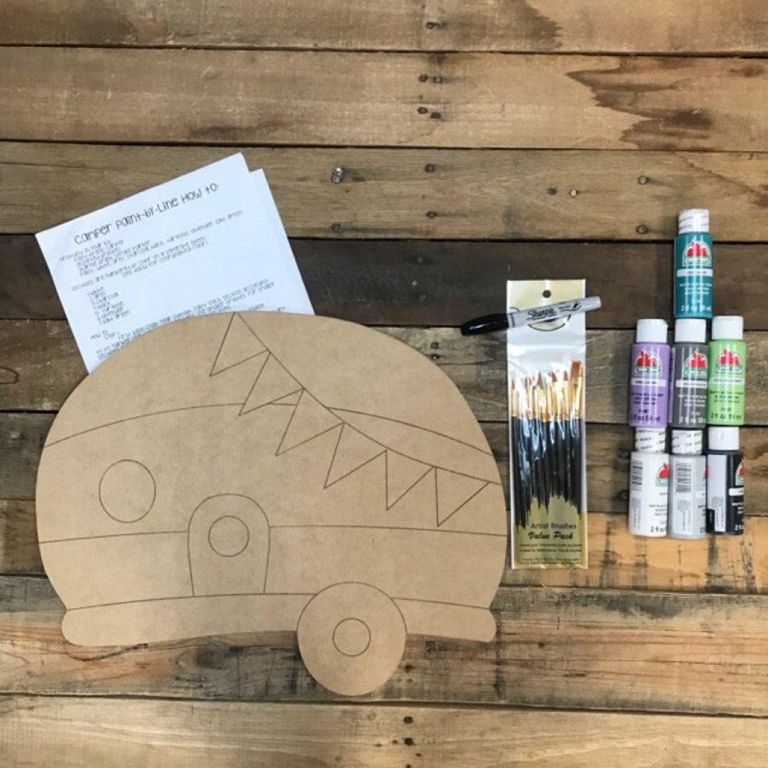 Camper Paint Kit, Video Tutorial and Instructions, DIY Children's Craft ...
