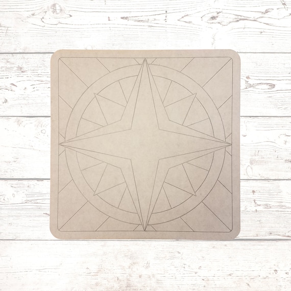 Square Compass Rose Pattern Compass Quilt Pattern Boho | Etsy