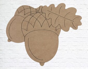 Acorn Wood Shapes, Fall Acorn Shape, Wrapping Craft Shapes 3mm Plywood ...