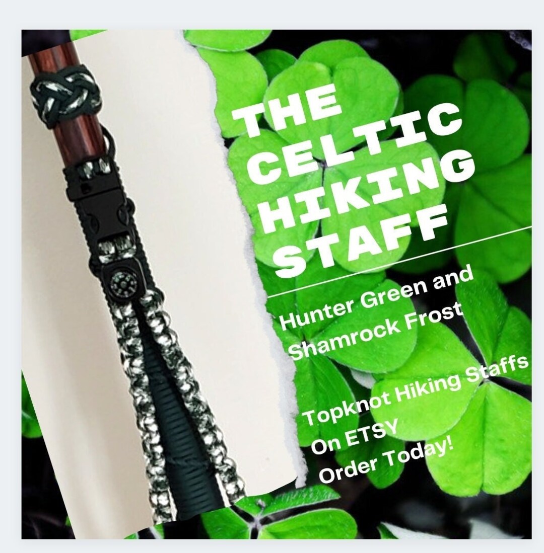 St Patrick's Day / Celtic Hiking Staff / Irish Walking Stick - Hunter ...