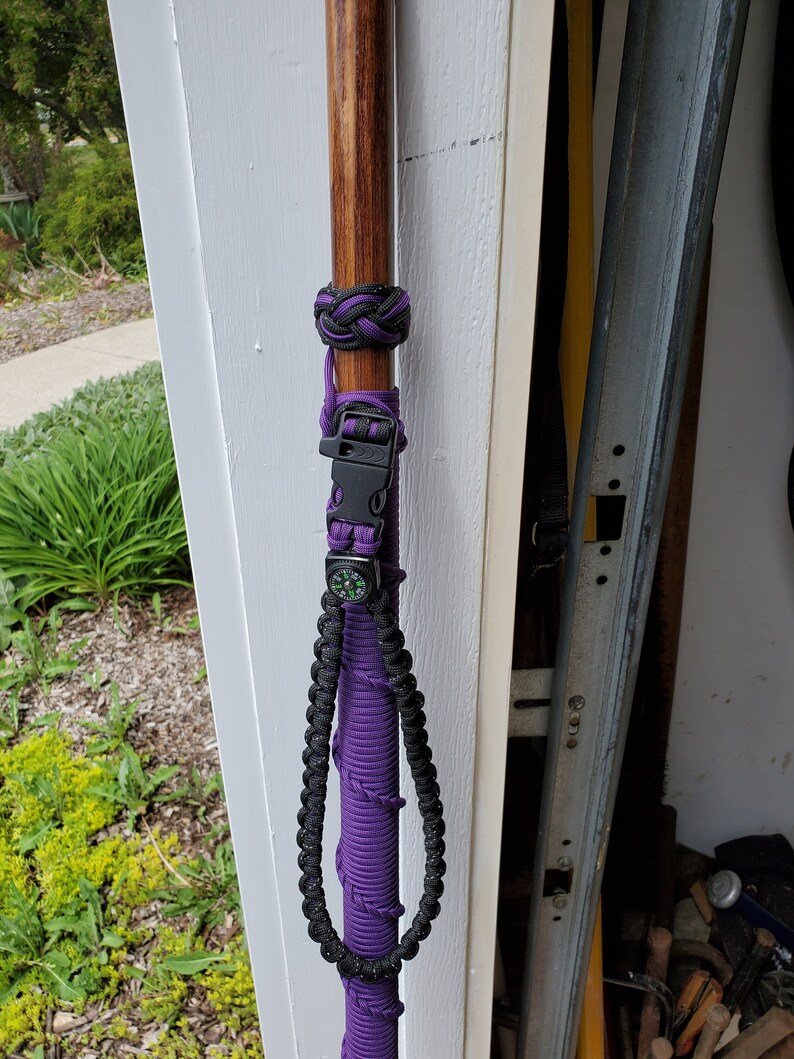 Purple and Black Hiking Staff / Walking Stick / Purple Hiking Staff - Etsy