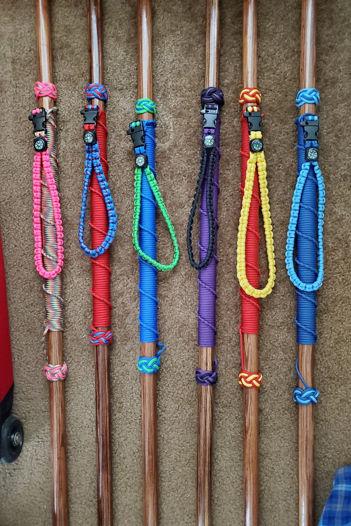 Customized Hiking Staff / Walking Stick Your Color Choice Made to Order ...