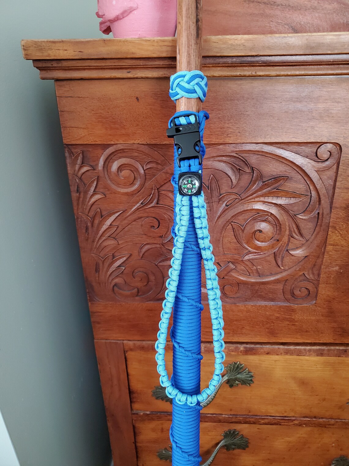 Hiking Staff / Walking Stick / Blue Hiking Stick - Etsy