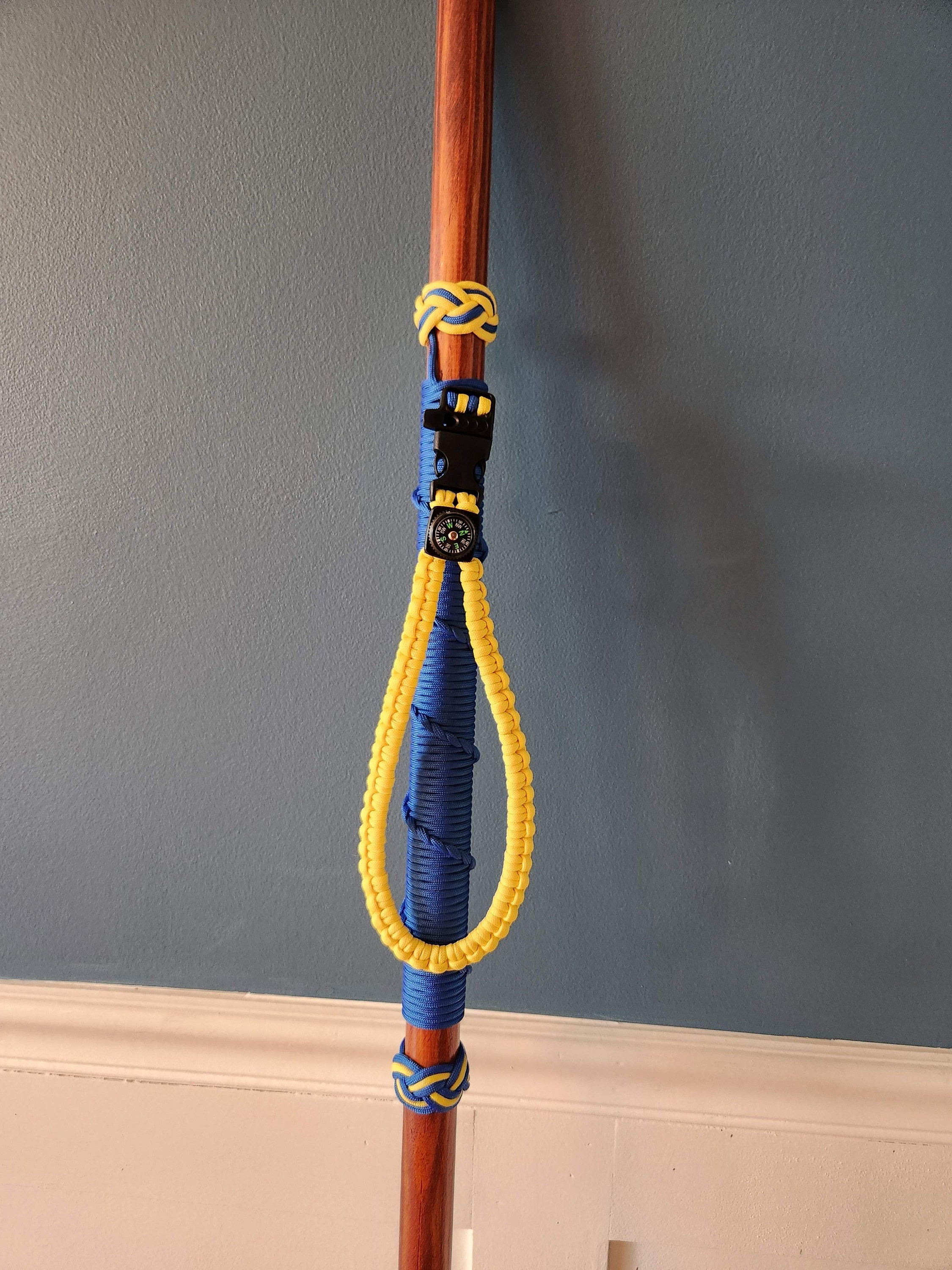 Blue and Yellow Hiking Staff / Blue and Gold Hiking Stick / Cub Scout ...