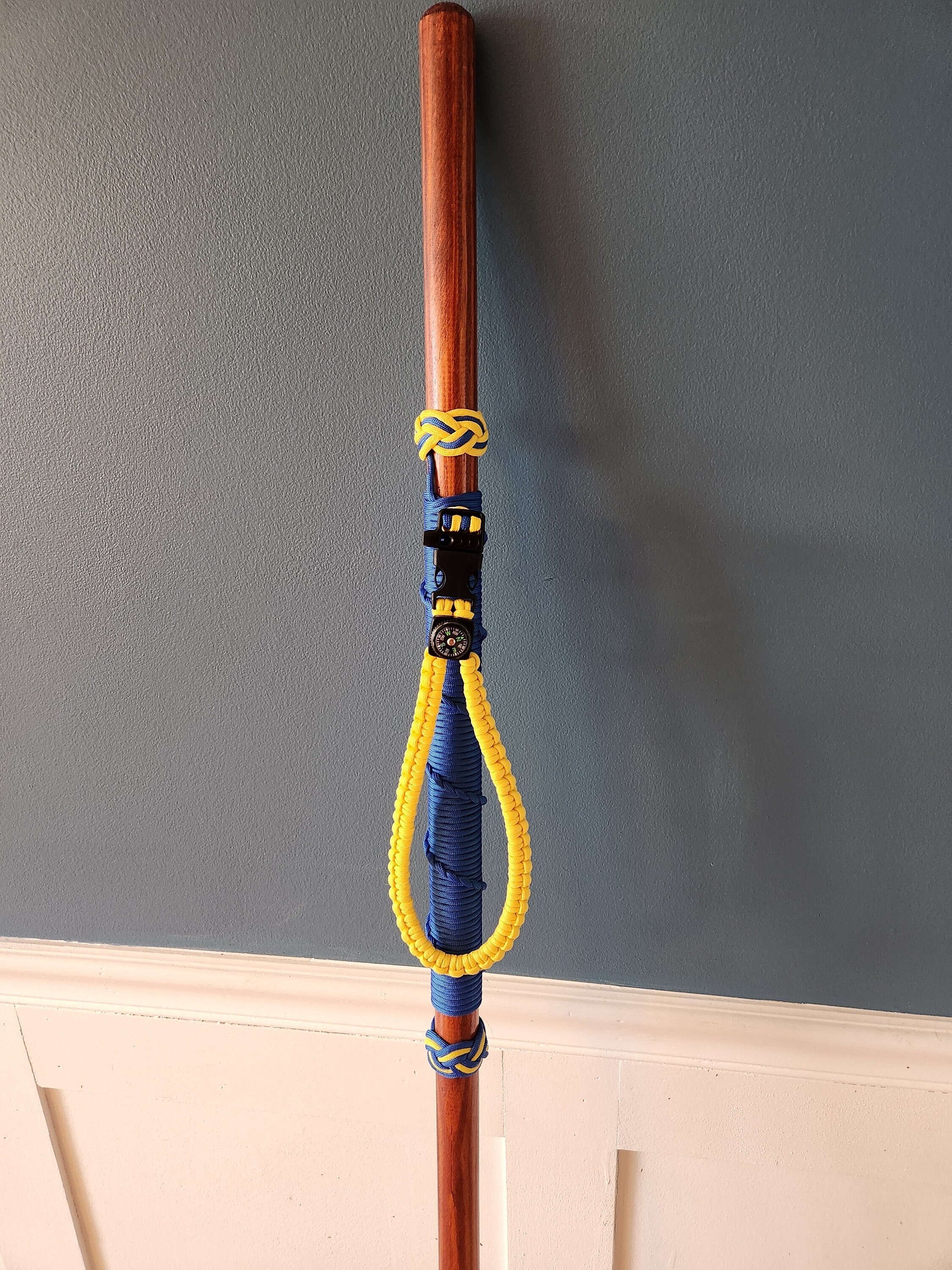 Blue and Yellow Hiking Staff / Blue and Gold Hiking Stick / Cub Scout ...