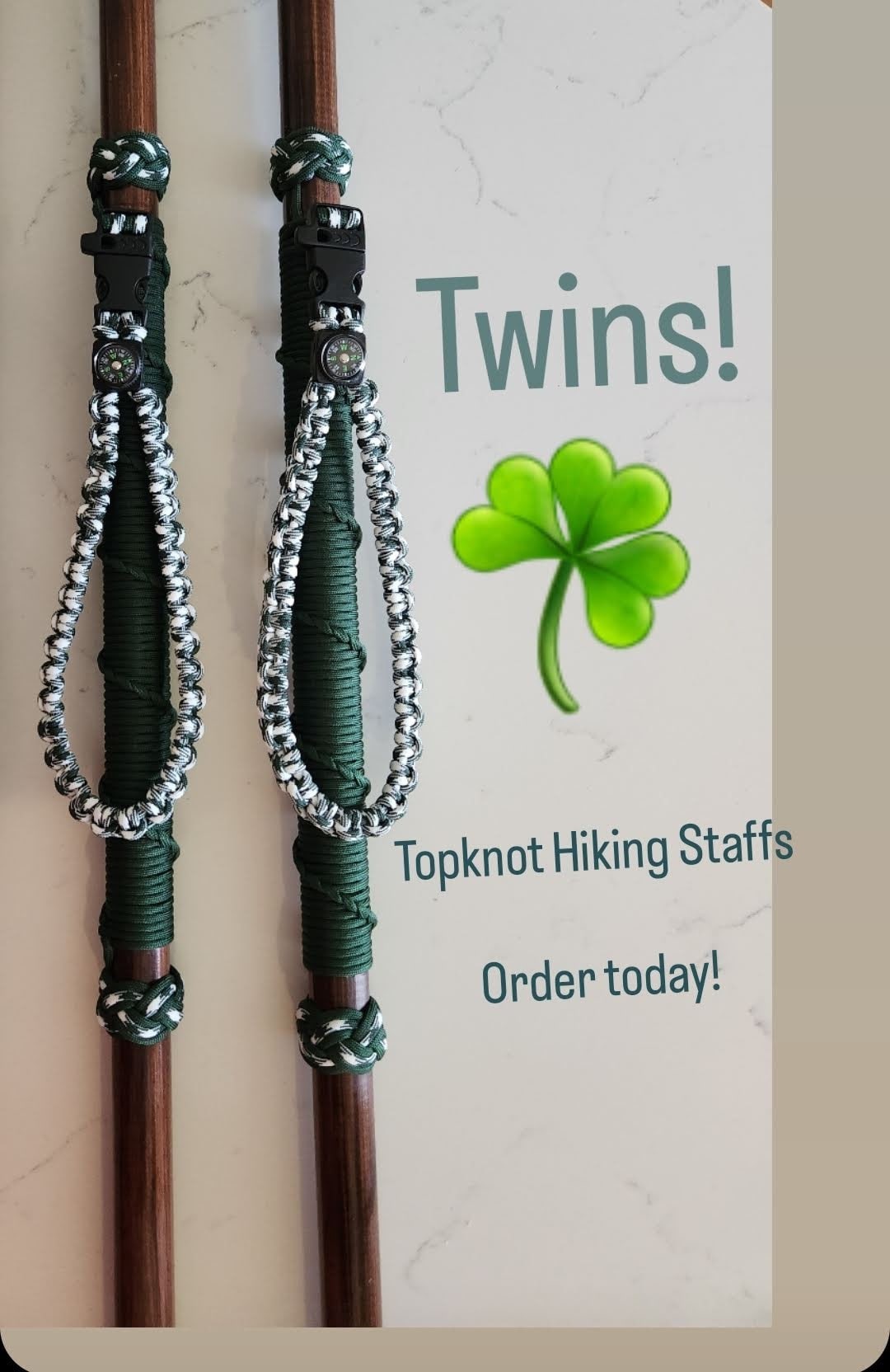 St Patrick's Day / Celtic Hiking Staff / Irish Walking Stick - Hunter ...