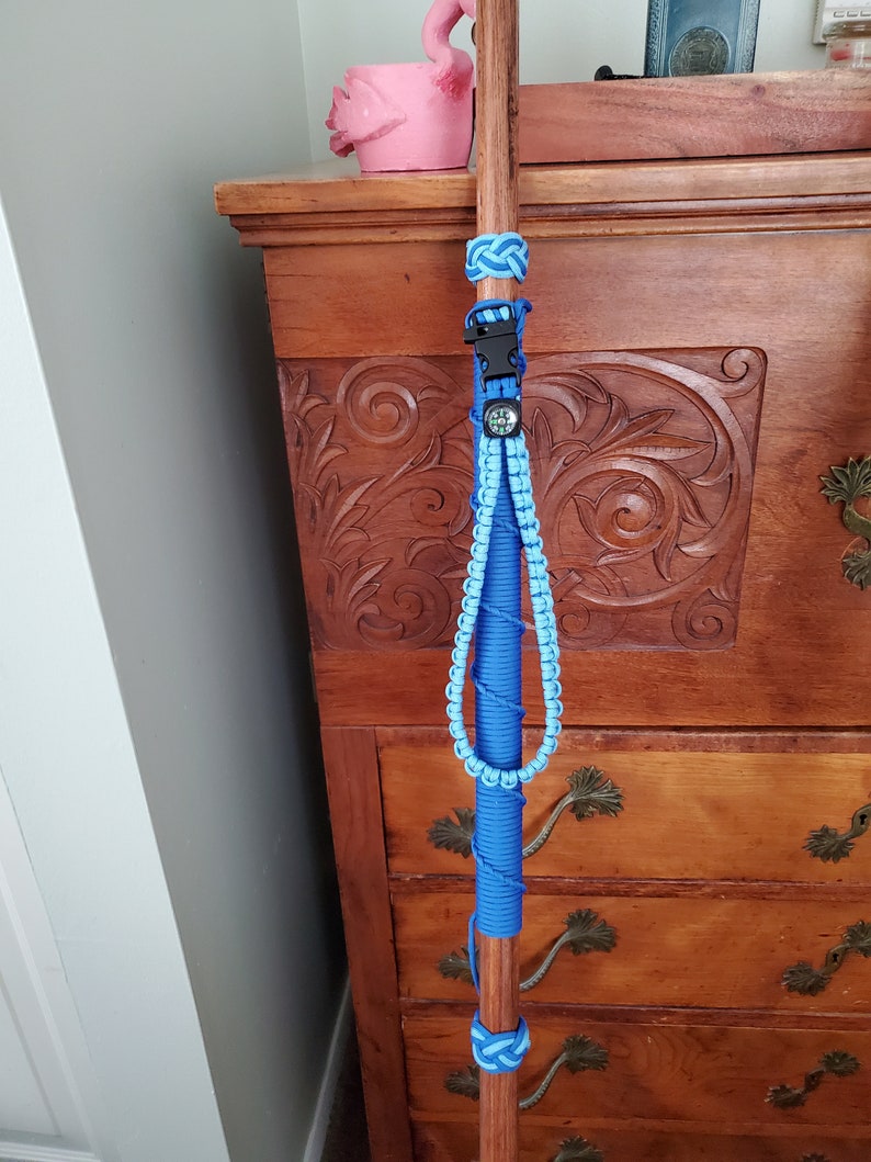 Hiking Staff / Walking Stick / Blue Hiking Stick - Etsy