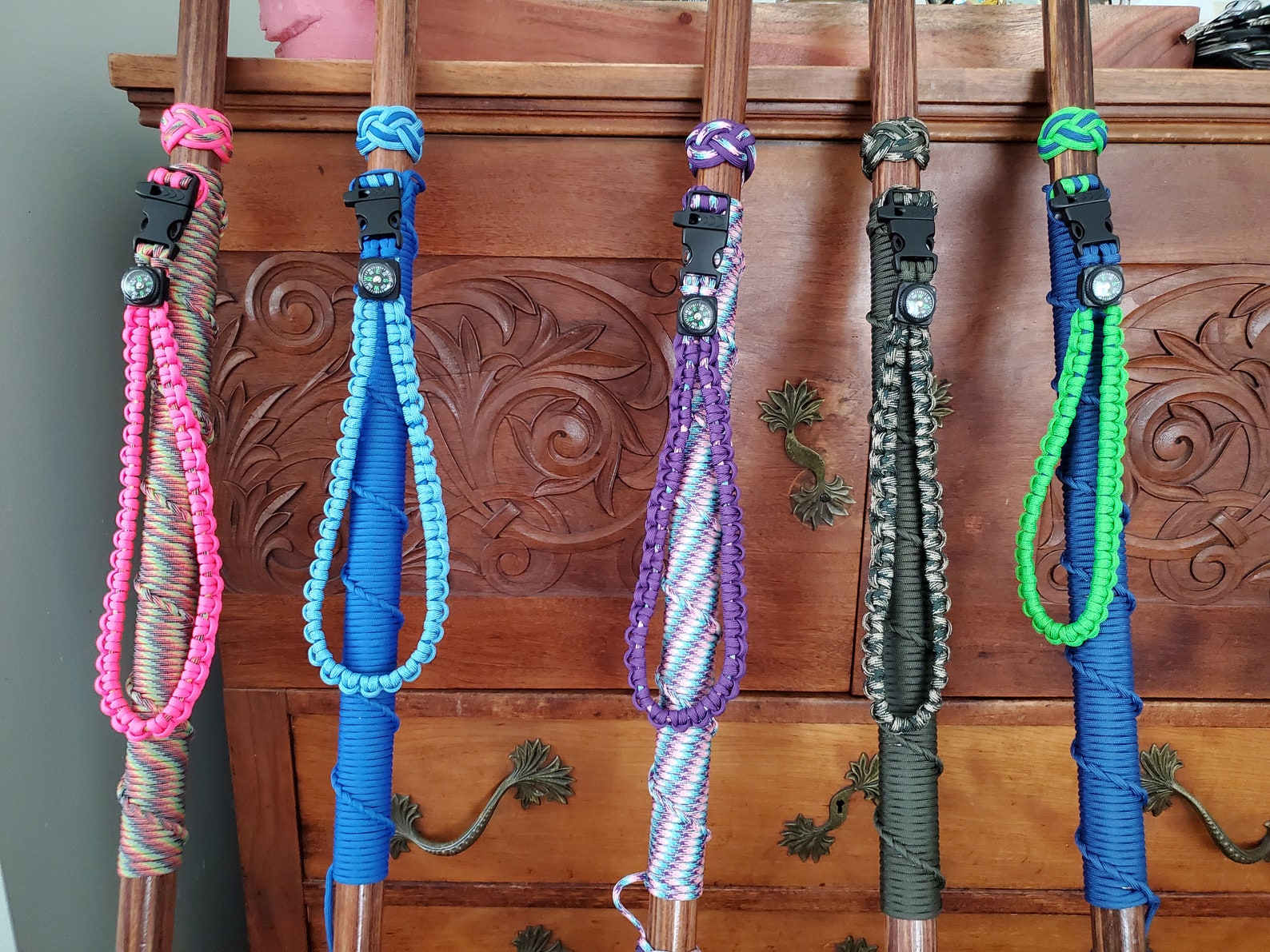 Customized Hiking Staff / Walking Stick - Your Color Choice! Made to ...
