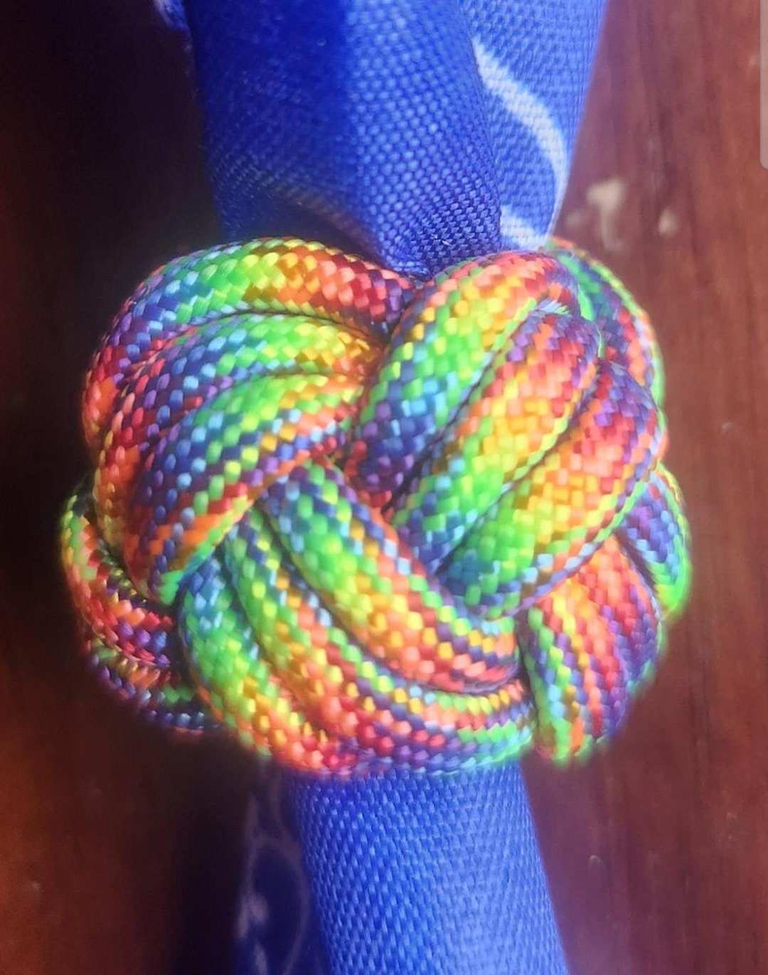 Rainbow Neckerchief Slide / Woggle Knot - Etsy