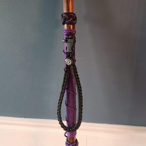 Purple and Black Hiking Staff / Walking Stick / Purple Hiking Staff - Etsy